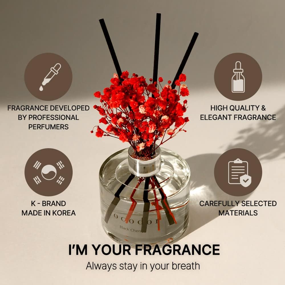 COCODOR Flower Reed Diffuser Set / 6.7oz / White Jasmine/Scent Diffuse ...